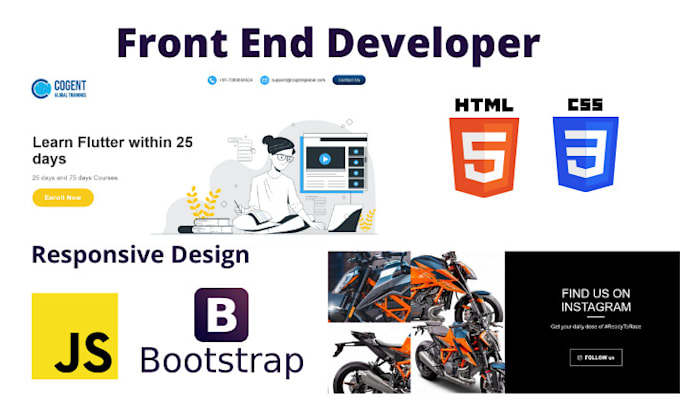 Create fully responsive websites in html css js boostrap by ...