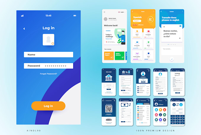 Do premium ui design mobile or web by Ainol90 | Fiverr