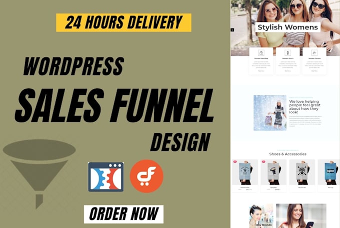 Create outstanding responsive sales funnel, click funnel, sales page in ...