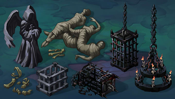 Draw 2d props and assets for your game by Milkoomar | Fiverr