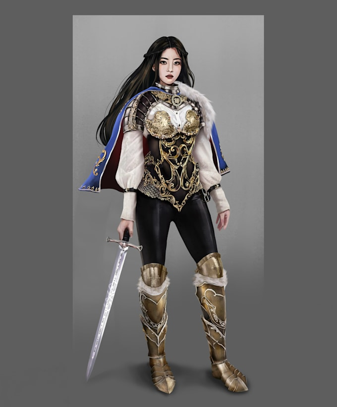 Draw a character illustration, your oc, fan art, concept art by Noneyn ...