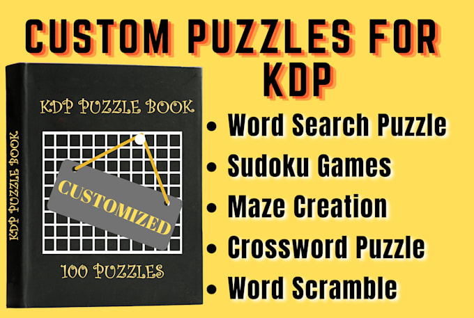 Do custom word search puzzle, sudoku, maze, word scramble for amazon ...