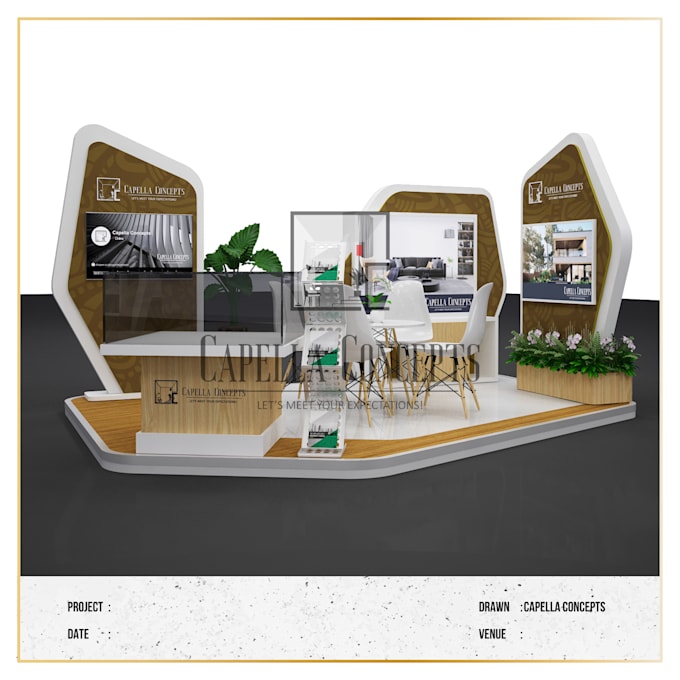 Design and render 3d trade booth design and exhibition booth by ...