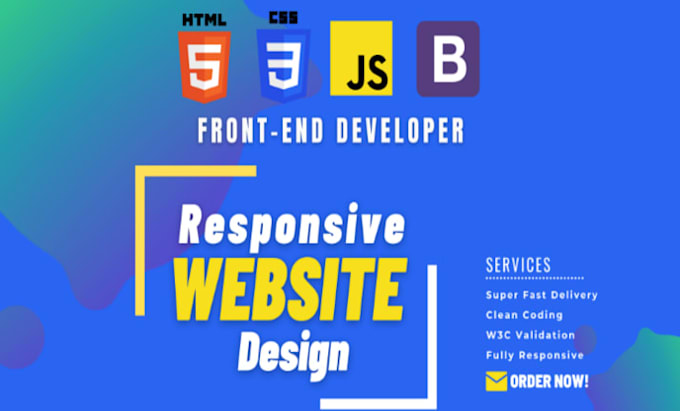 Create responsive website with html css bootstrap and js by ...