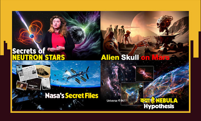 Creat space science and mysterious youtube thumbnail by Tanishk173 | Fiverr