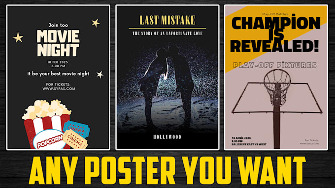 Create a professional unique minimal poster by Syrax7 | Fiverr