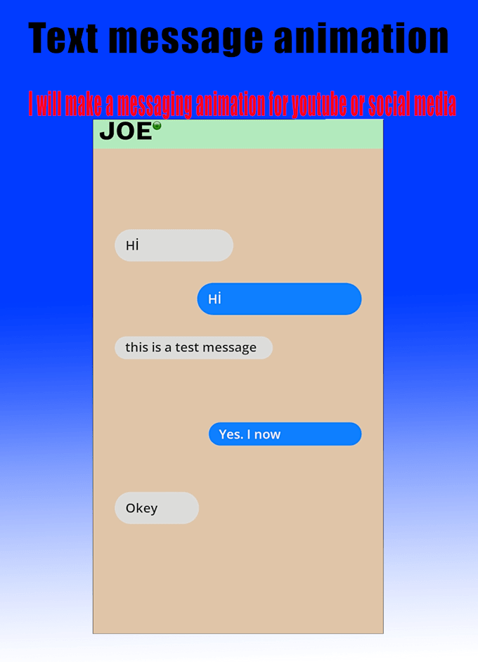 Make a texting animation by Prografiker4444 | Fiverr