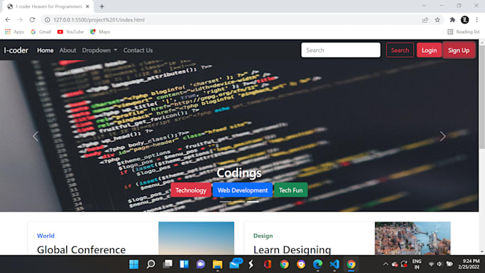 Design, winsome and splendid website using html and css by Maneesh20 ...