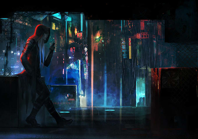 Create cyberpunk art, cyberpunk city, cyberpunk nft collection by Hd ...