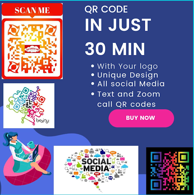 Create an amazing qr code with your logo by Urvashirajput95 | Fiverr