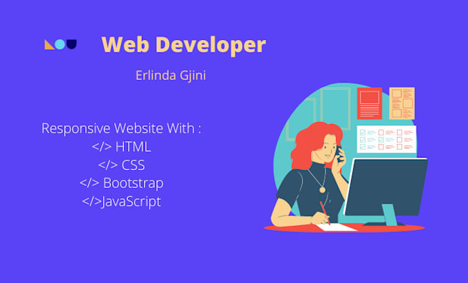 Create responsive websites in html css javascript react by Erlindagjini ...
