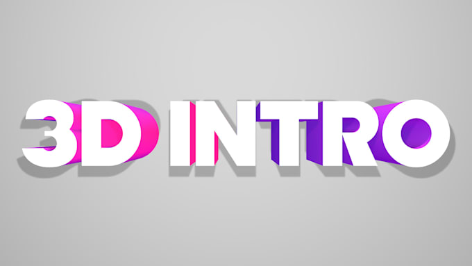 Make you a 3d animated text intro by Valdoat | Fiverr