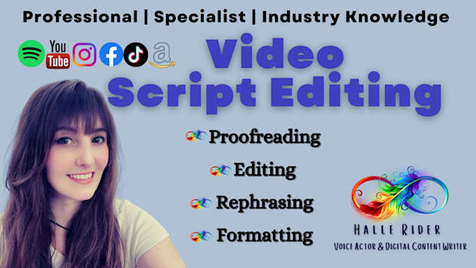 Professionally edit, enhance and improve your video script by Halle ...