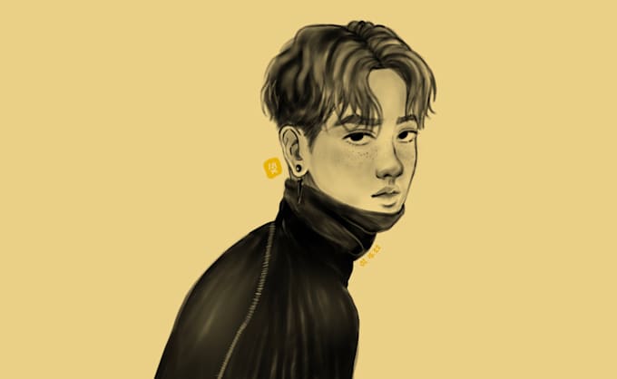 Draw Semi Realistic Manhwa Style Portraits By Nikkinatnat Fiverr