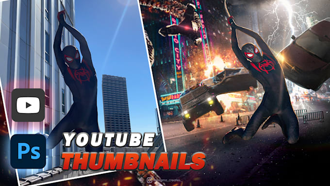 Create awesome youtube thumbnails in photoshop by Esteban_vasco | Fiverr