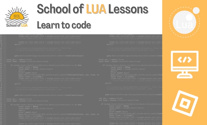 Teach you roblox coding with lua by Brad_cox | Fiverr Teach you roblox coding with lua by Brad_cox | Fiverr