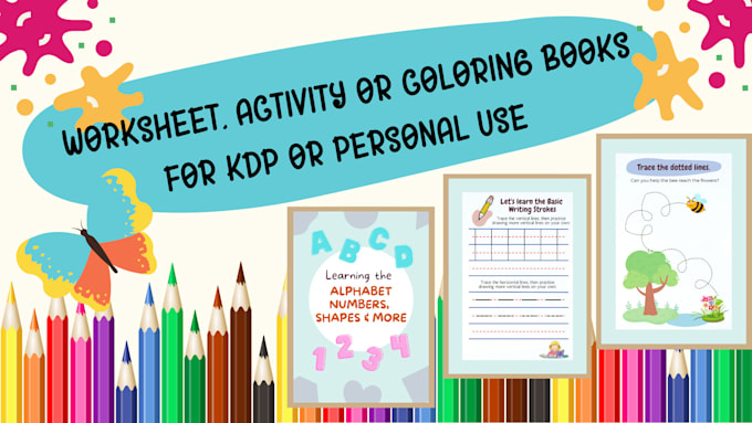Create activity book, coloring book or workbook for kids by ...