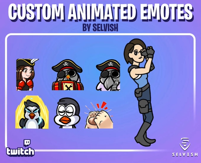 Create amazing animated emotes by Selvishselvish | Fiverr