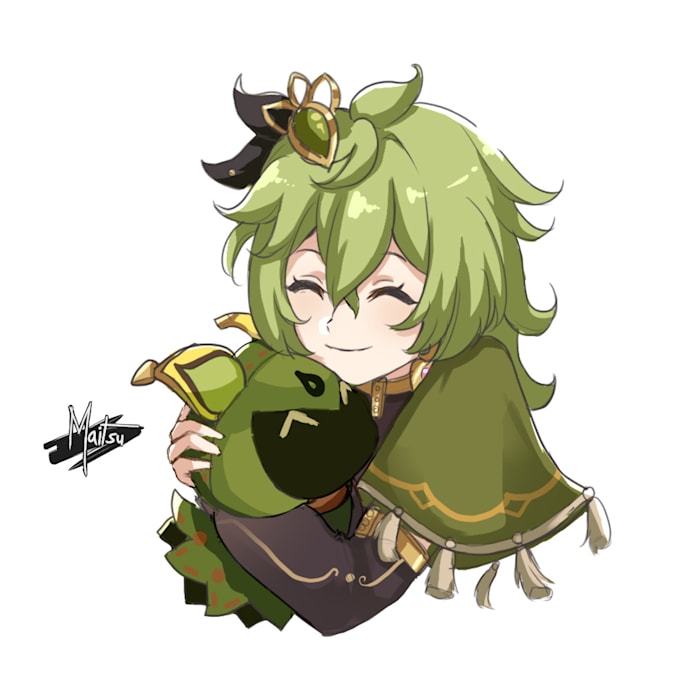 Draw custom anime characters with simple shading by Maitsuarts | Fiverr