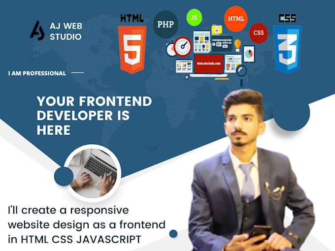 Do frontend web development in html css php javascript by Affaq_jamil | Fiverr