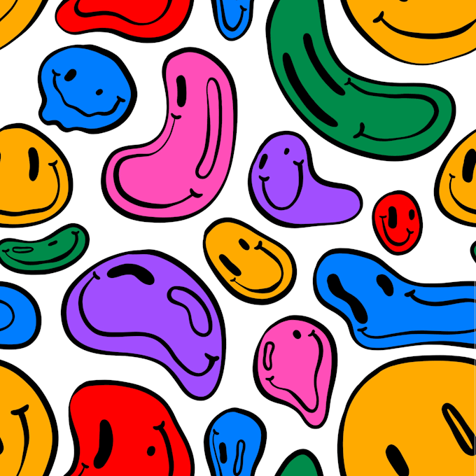 Create a custom trippy repeating seamless pattern by Salty_still | Fiverr