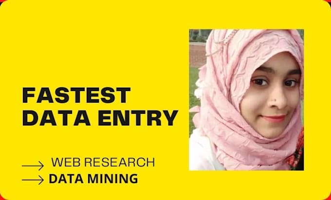 Do fastest data entry in one day and internet research by Shanjidabd20 ...