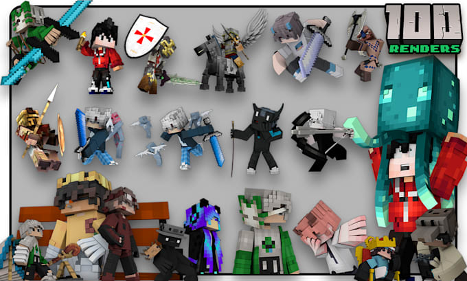 Design 20 minecraft renders by Omarzayat | Fiverr