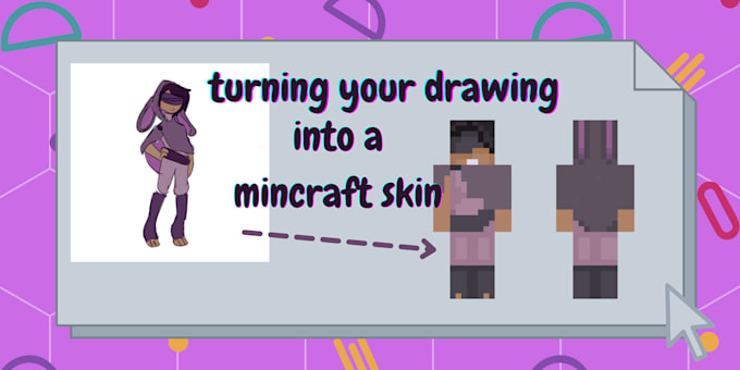 Turn your oc into a minecraft skin by Mikrabbit | Fiverr