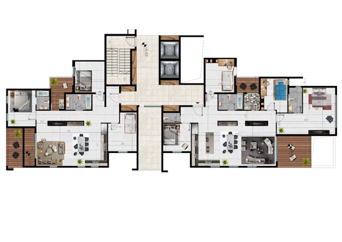 Renders your 2d floor plan in photoshop by Arhassanalam | Fiverr