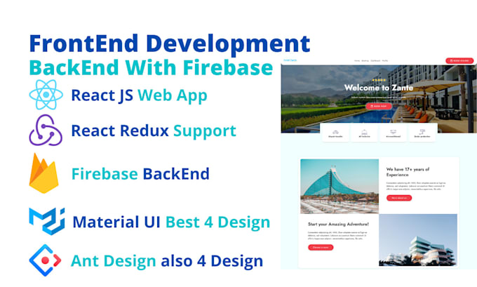 Develop react js web app as a react js developer, react js website by ...