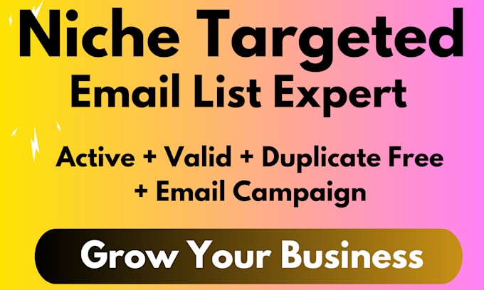 Collect niche targeted active and valid bulk email list for email marketing by Digi_mix | Fiverr