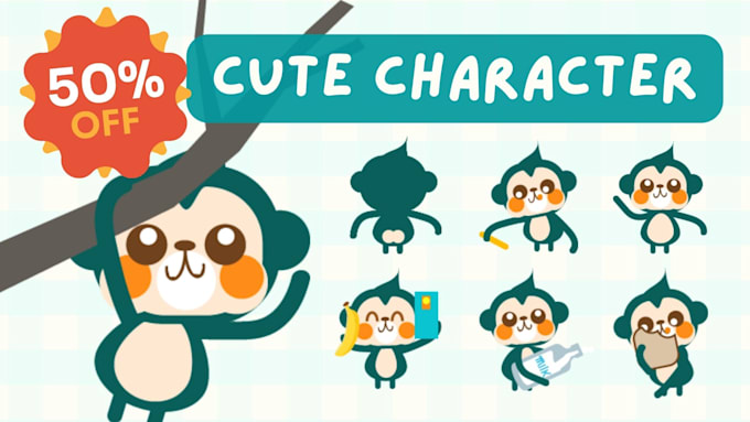 Draw simple a maskot, stickers, characters for game, brand by ...