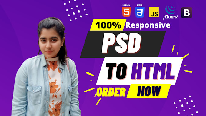 Convert psd to html responsive web with css3, bootstrap website by ...