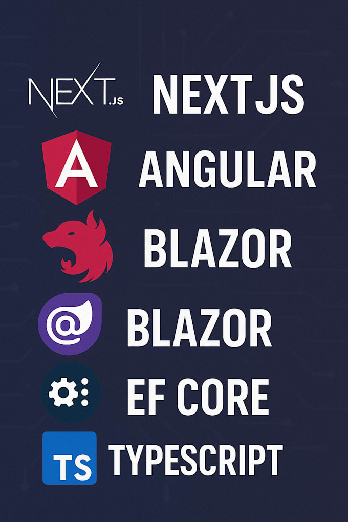 Develop web ui api in net, react nestjs nextjs angular blazor by ...