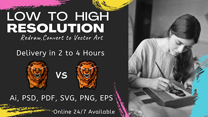 Vectorizing your image in cartoonist, vector tracing, redrawing, by Sparrowco | Fiverr