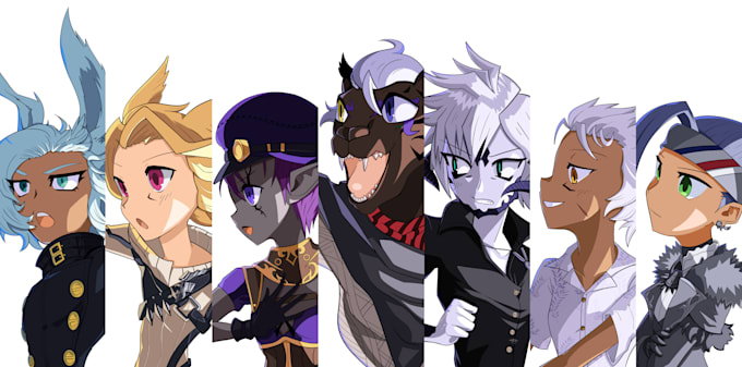 Draw anime cut in illustrations by Tiredprotagart | Fiverr