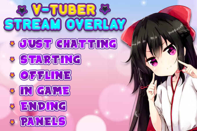 Design anime vtuber stream overlay for twitch by Steve_laz | Fiverr