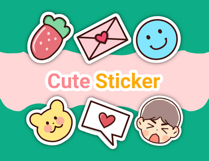 Create super cute sticker design by Putrijuniar | Fiverr