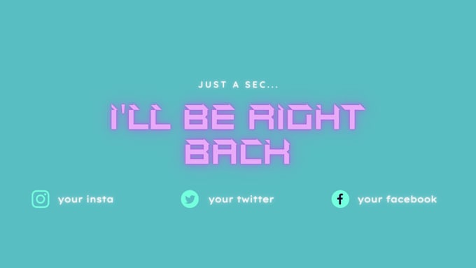 Customize simple animated staring soon, loading, brb screens by Silver ...