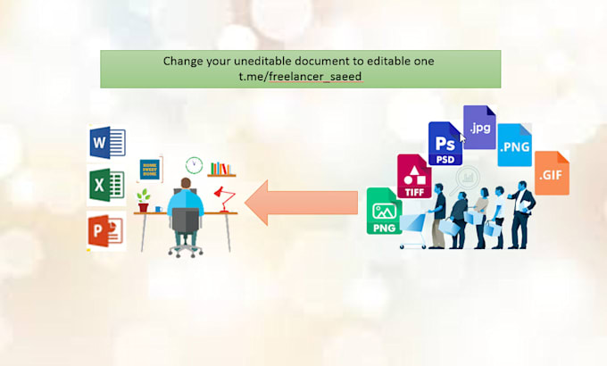 Change your uneditable document to editable one by Saeedarabi12345 | Fiverr