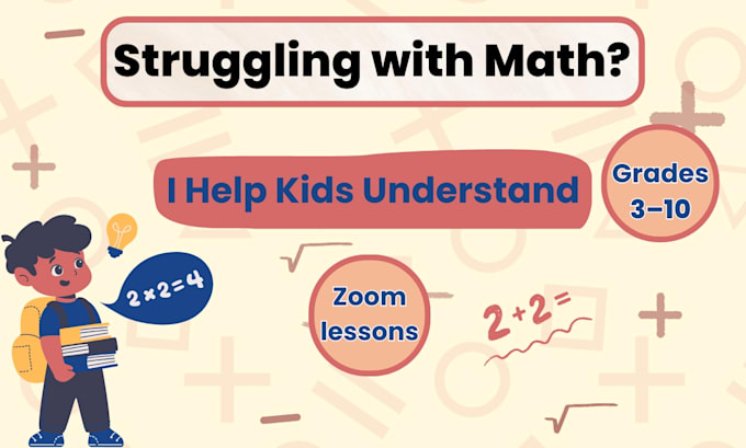 Be online math tutor for kids by Aleenaraheem | Fiverr