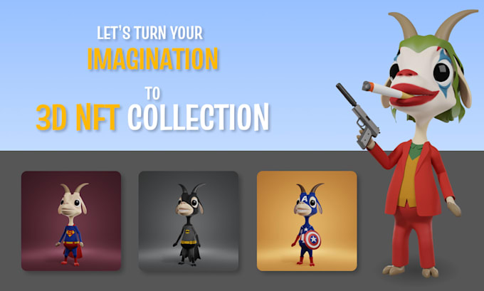 Create unique 3d nft character collections by Agungcahya | Fiverr