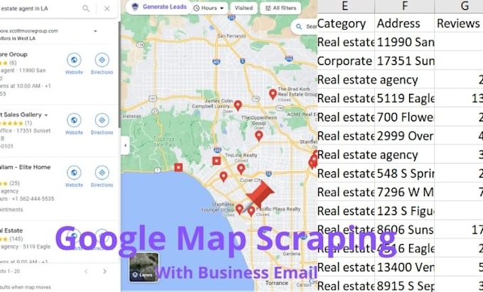 Do google map scraping for business leads with email by Tasiqulislam ...