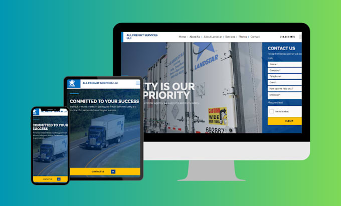 Design logistics, trucking, dispatch, freight, cargo website by Designs ...