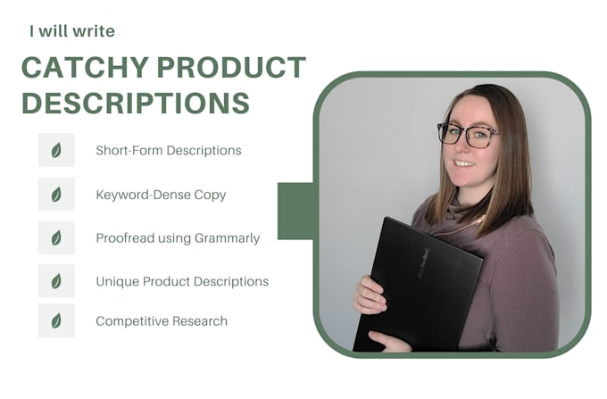 Write catchy product descriptions by Candace_reilly | Fiverr