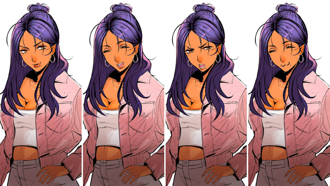 Make a stylish visual novel sprite by Chrismason01 | Fiverr
