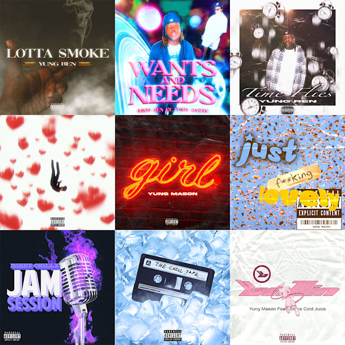 Create a high quality album cover art for your music by Yungmason | Fiverr