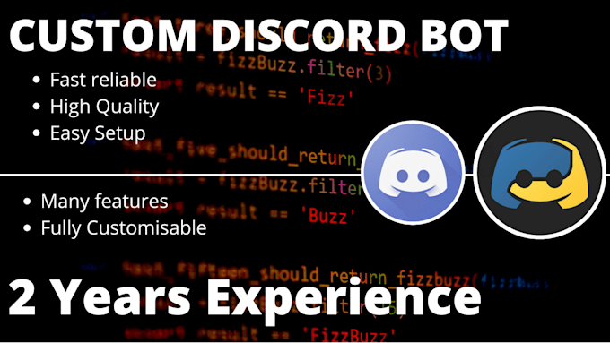 Build you a custom discord bot by Black0ut_ | Fiverr