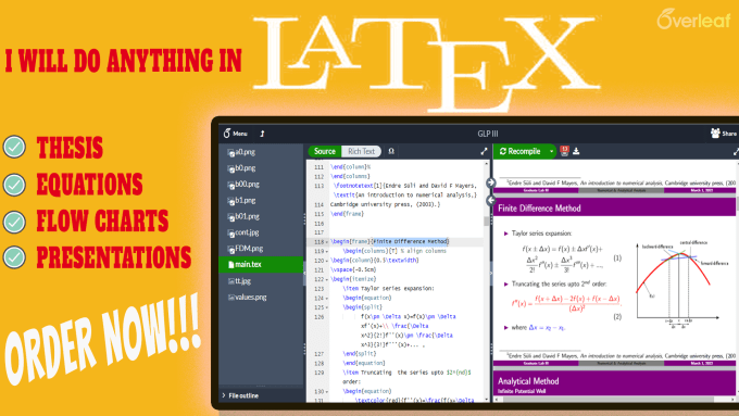 Convert any handwritten and word document into latex by Areeda2098 | Fiverr