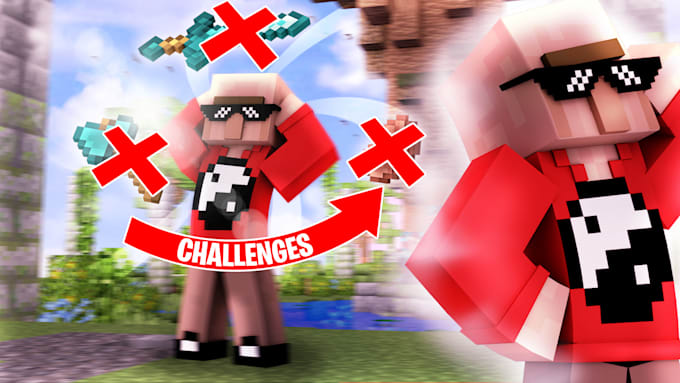 Design 3d minecraft thumbnails or a render pack by Nxtelias | Fiverr